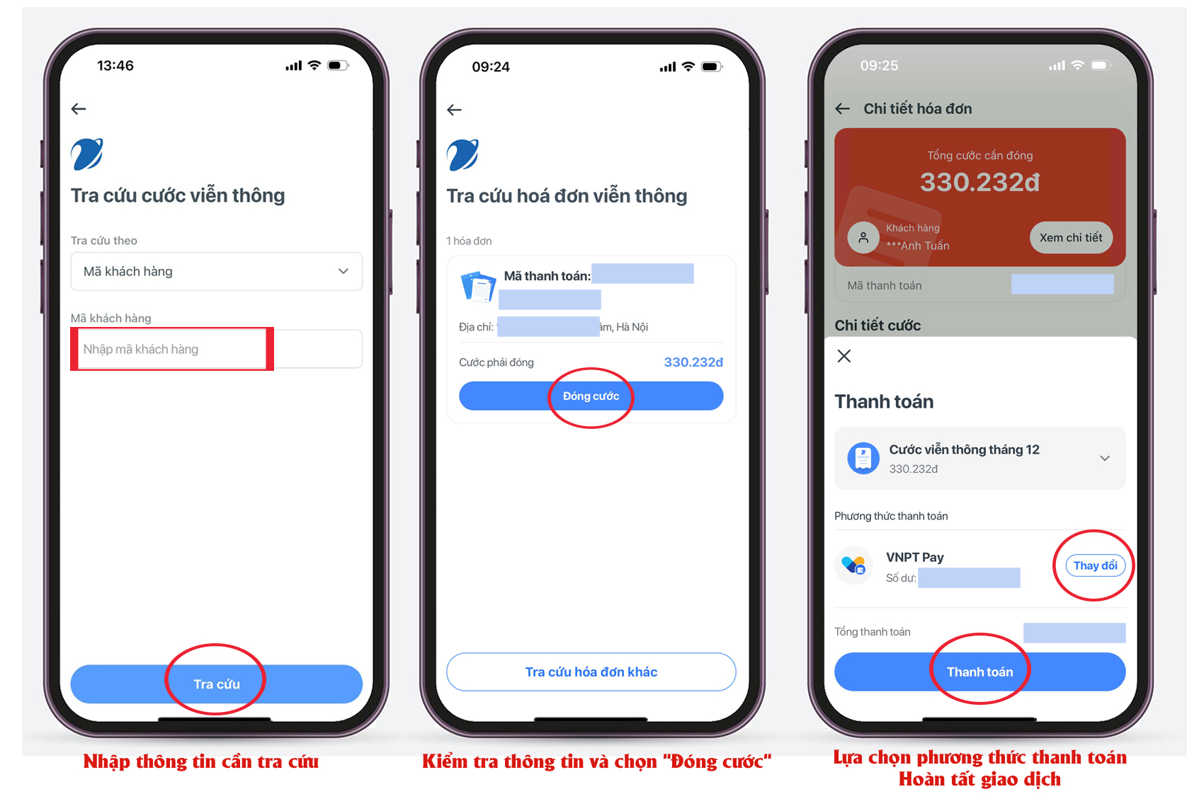 Các hình thức thanh toán Online cước dịch vụ viễn thông của VNPT